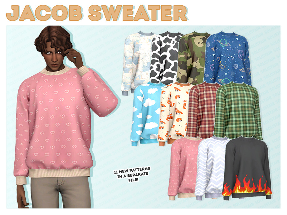 The Sims Resource | Jacob Sweater (patterns)