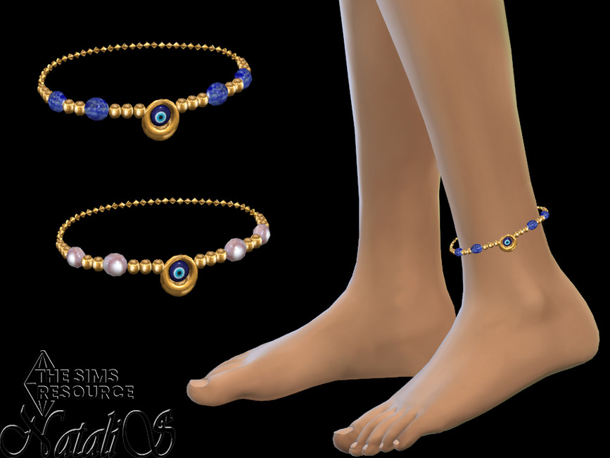 The Sims Resource - Evil eye beaded anklet