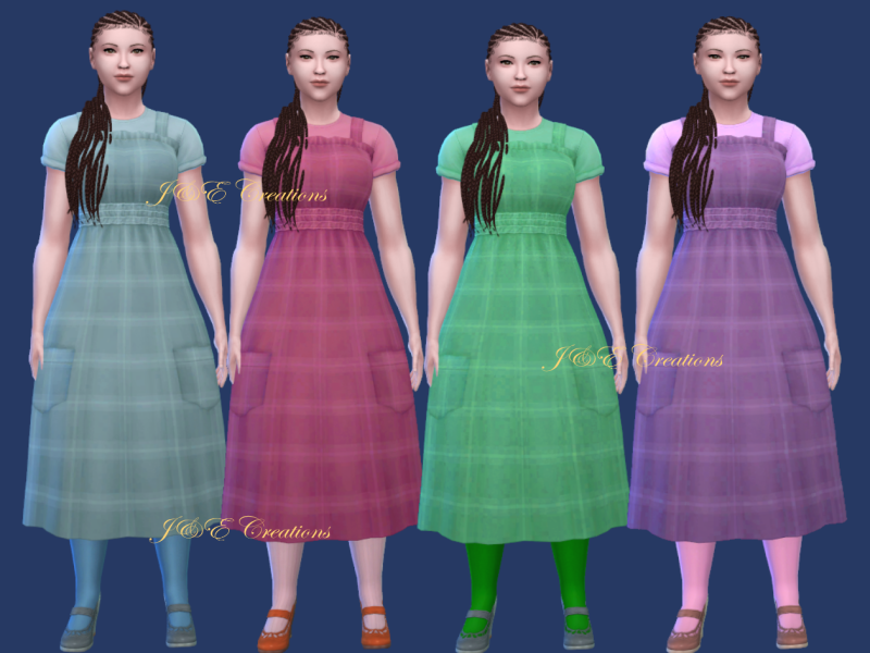 The Sims Resource | Gingham Dress 01