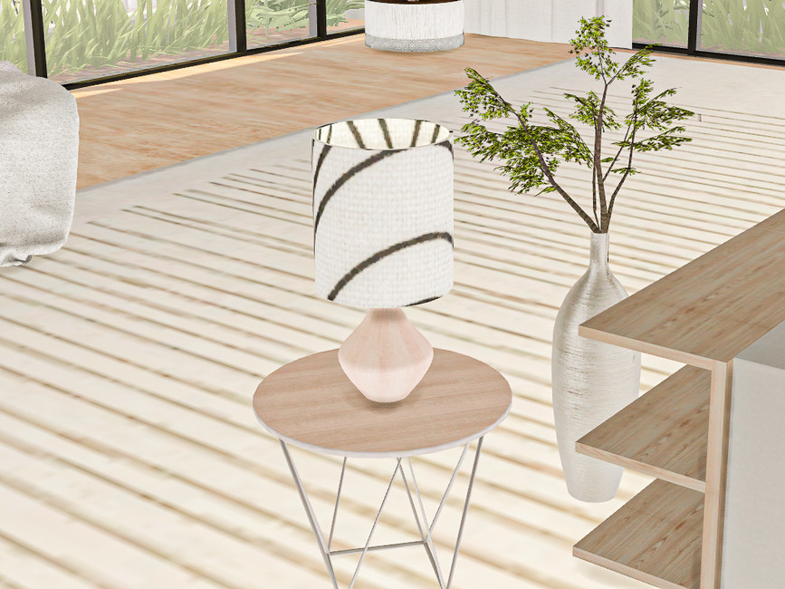 The Sims Resource - SIMcredible Wooden Table Lamp Recolours