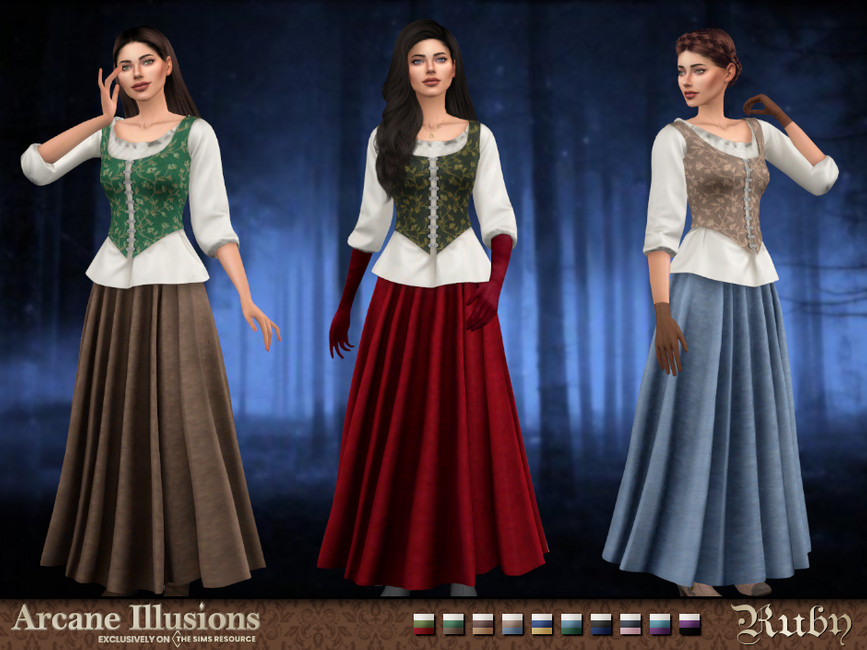The Sims Resource - Arcane Illusions - Ruby Outfit
