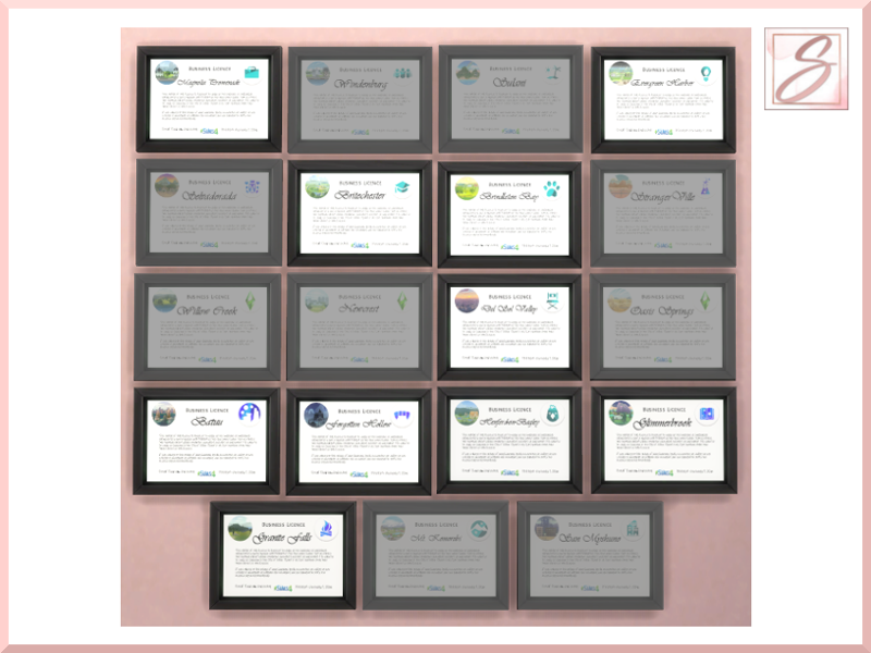 The Sims Resource | Business Licence Set 1