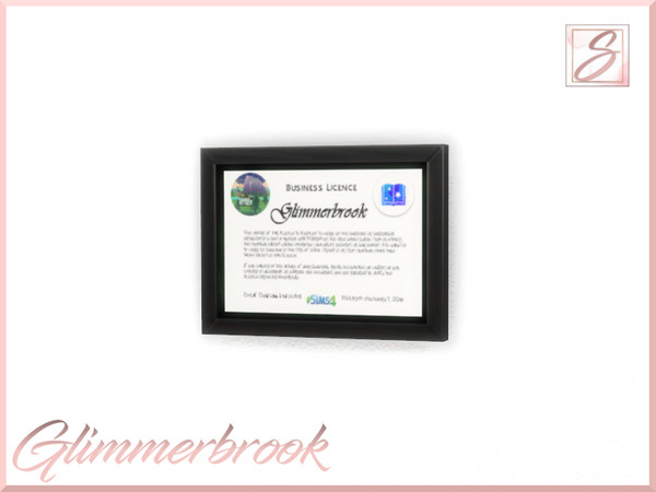 The Sims Resource - Glimmerbrook Business Licence