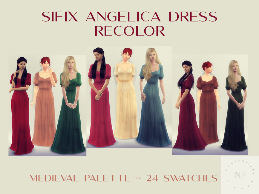 The Sims Resource - Sifix Angelica Medieval Recolor
