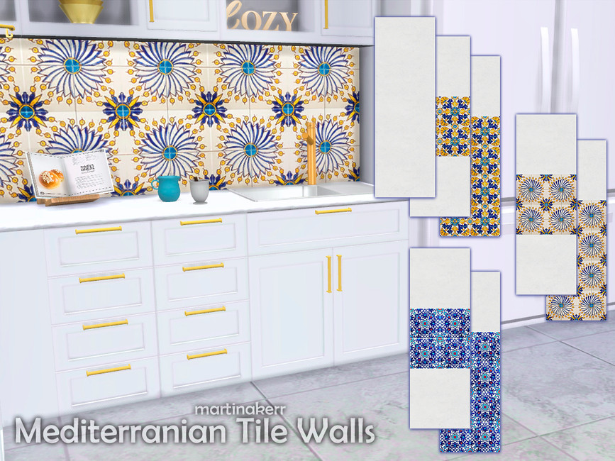 The Sims Resource - Mediterranean Tile Walls