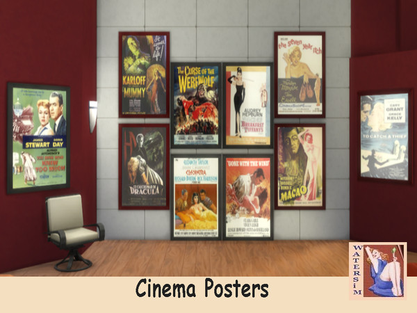 The Sims Resource | Retro Cinema Poster - RC