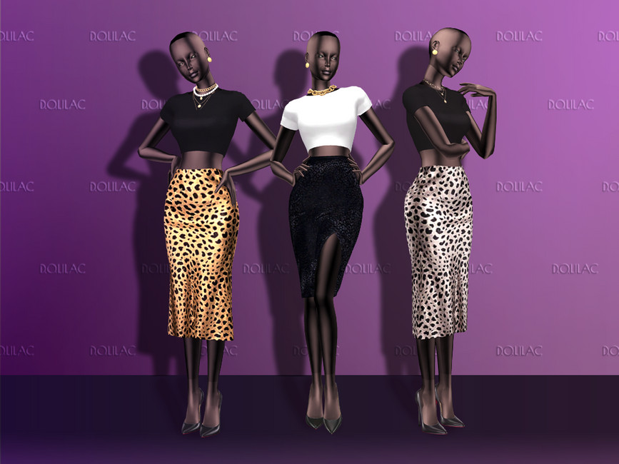 The Sims Resource - Leopard Print Skirt [SET] DO165