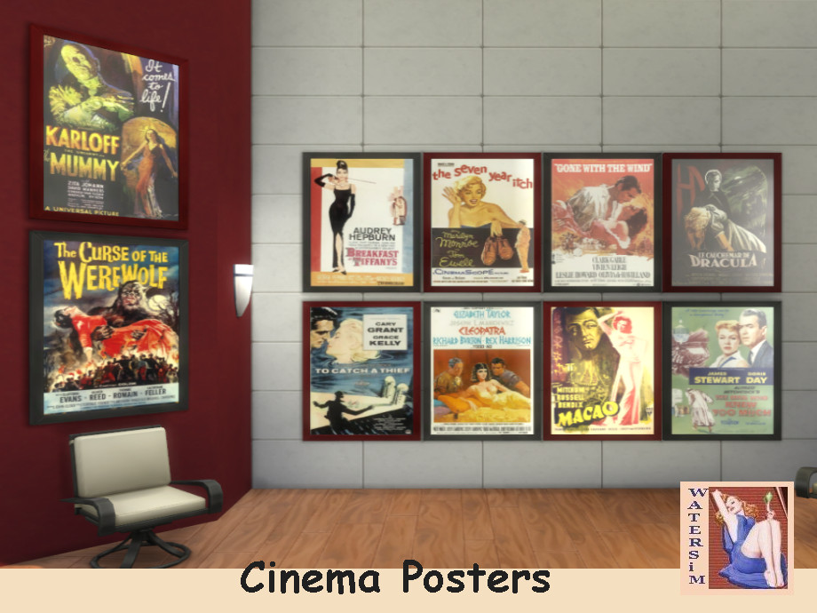 The Sims Resource | Retro Cinema Poster - RC