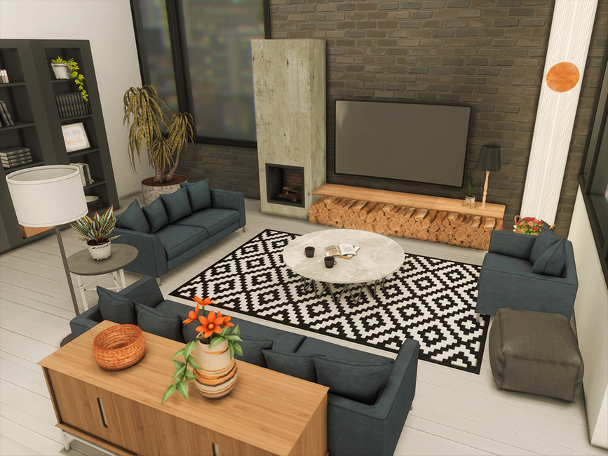 The Sims Resource - 930 Medina Studios - Living + Dining (TSR only CC)