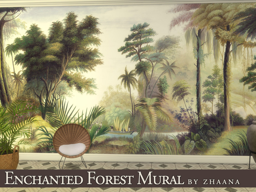 The Sims Resource - Enchanted Forest Mural