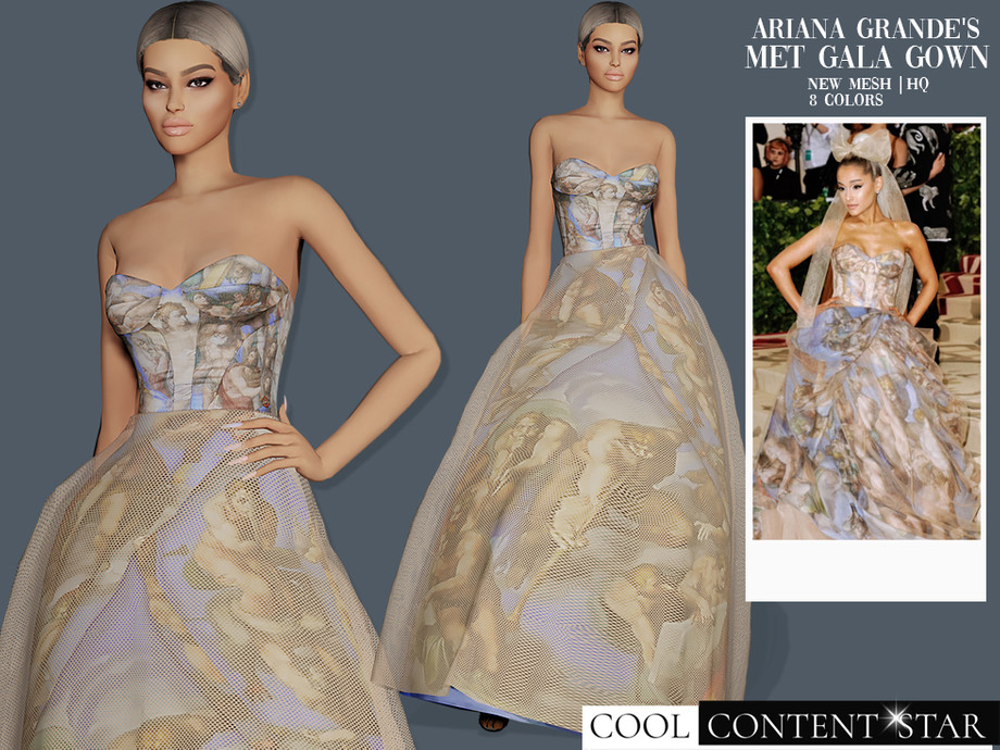 The Sims Resource - Ariana Grande's Met Gala Gown (patreon)
