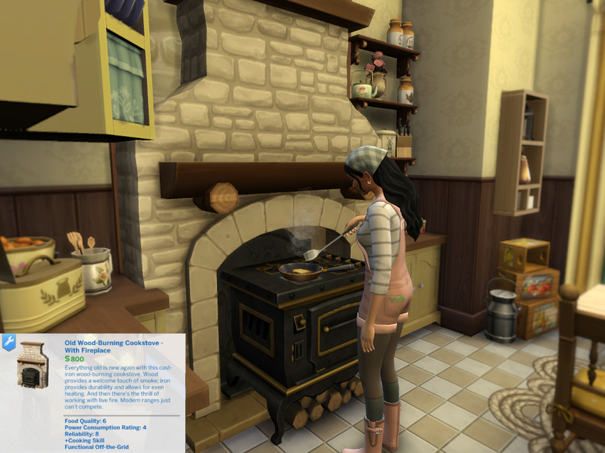 The Sims Resource - Cottage Inspired Fireplace Stove