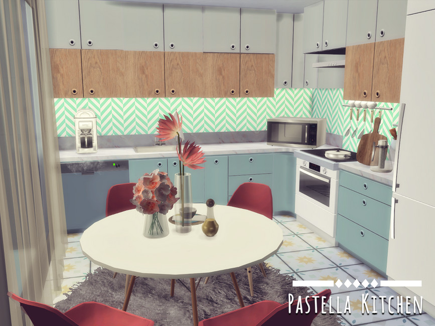 The Sims Resource - Pastella Kitchen- Only TSR CC