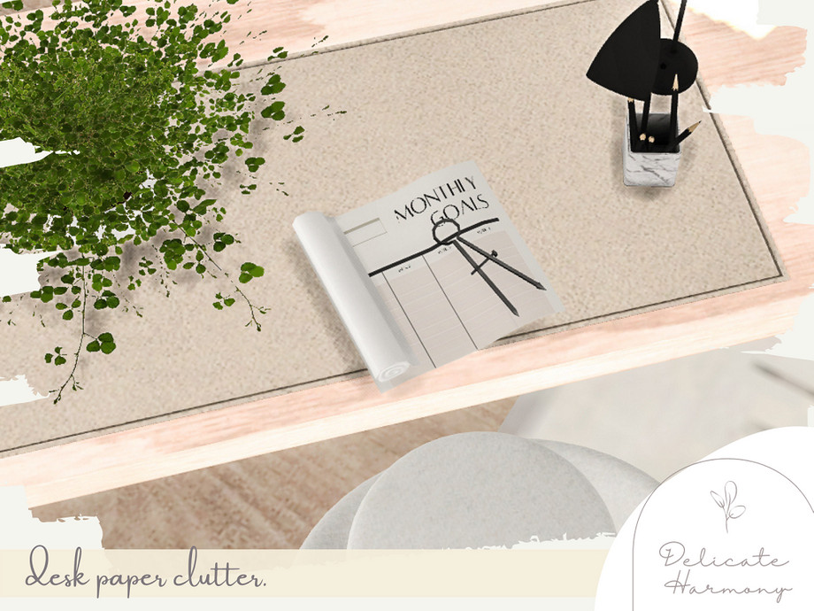 The Sims Resource | Desk Paper Clutter Decoration