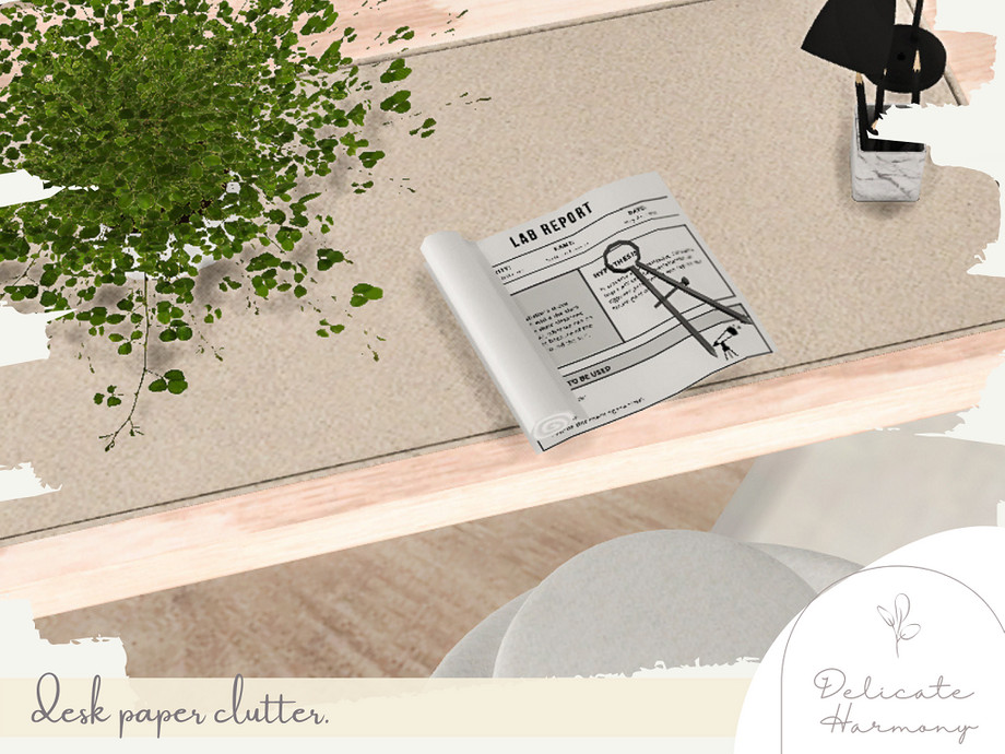 The Sims Resource | Desk Paper Clutter Decoration