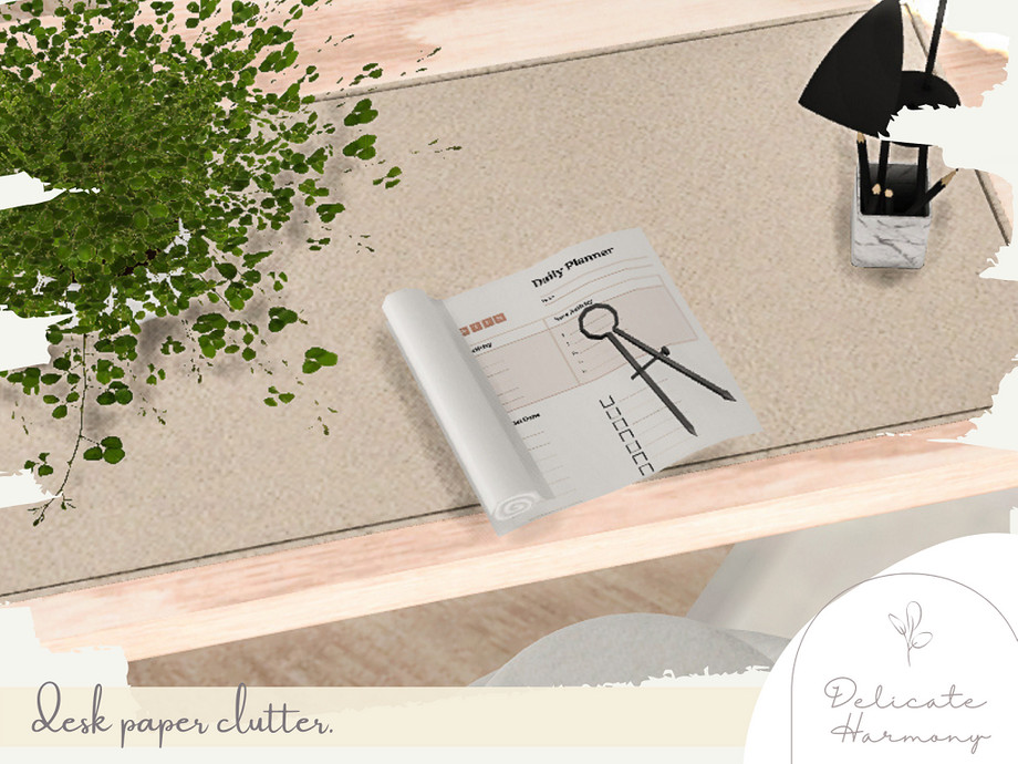 The Sims Resource | Desk Paper Clutter Decoration