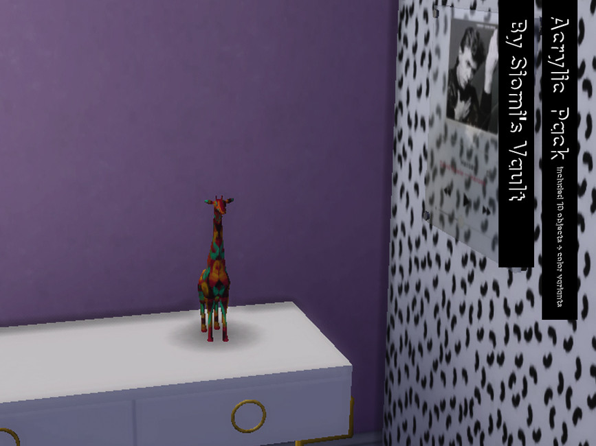 The Sims Resource - Acrylic Set Giraffe