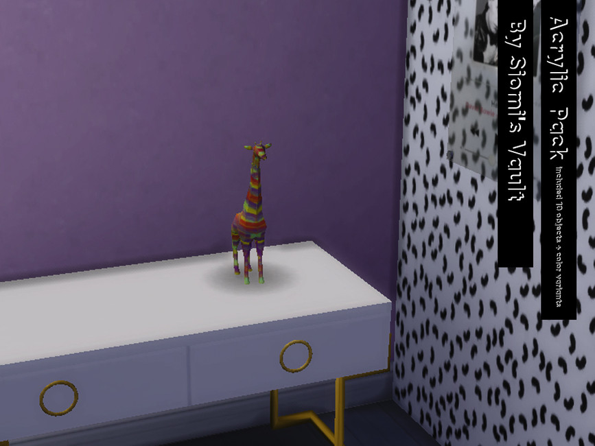 The Sims Resource - Acrylic Set Giraffe