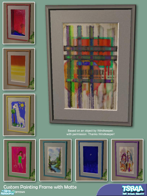 The Sims Resource - Custom Painting Frame wMatte
