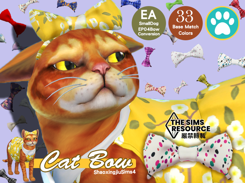 The Sims Resource | Cat EP04 Bow 33 Colors