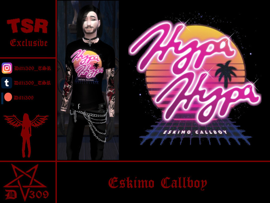 The Sims Resource - Eskimo Callboy Shirt "Hypa Hypa"