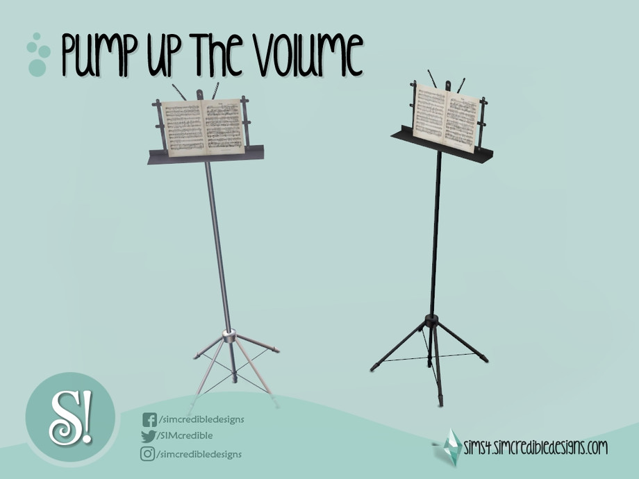 The Sims Resource | Pump up the volume - Music score Stand