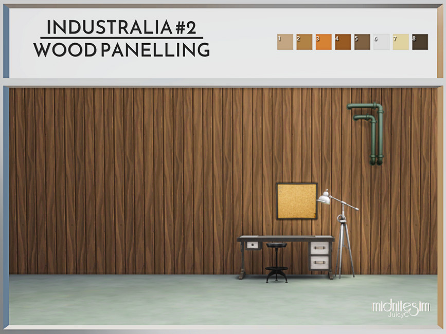 The Sims Resource - Industralia #2 Wooden Panelling