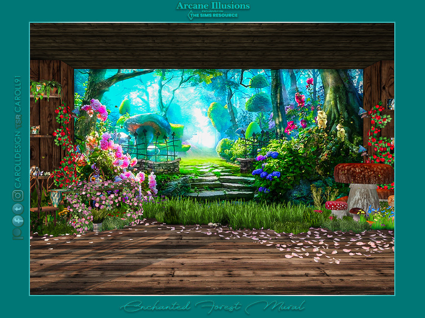 The Sims Resource - Arcane Illusions Enchanted Forest Mural