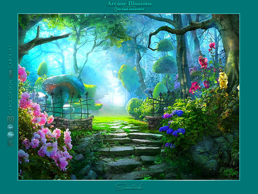 The Sims Resource - Arcane Illusions Enchanted Forest Mural