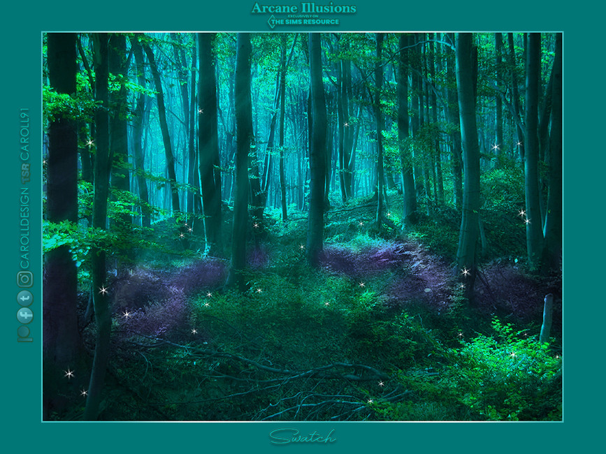 The Sims Resource - Arcane Illusions Magical Forest Mural