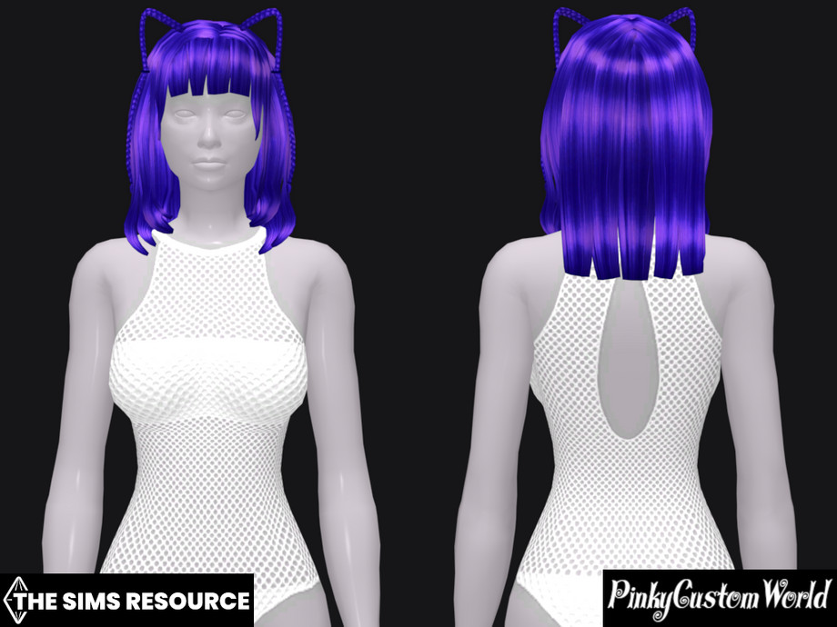 The Sims Resource | Bonus retexture of Kat hair by FeralPoodles