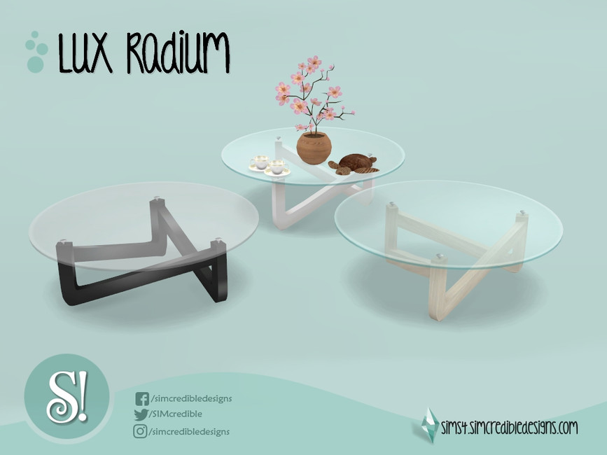 The Sims Resource - Lux Radium Glass coffee table
