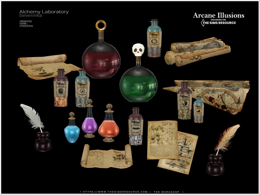 The Sims Resource - ArcaneIllusions AlchemyLaboratory Pt.II clutter