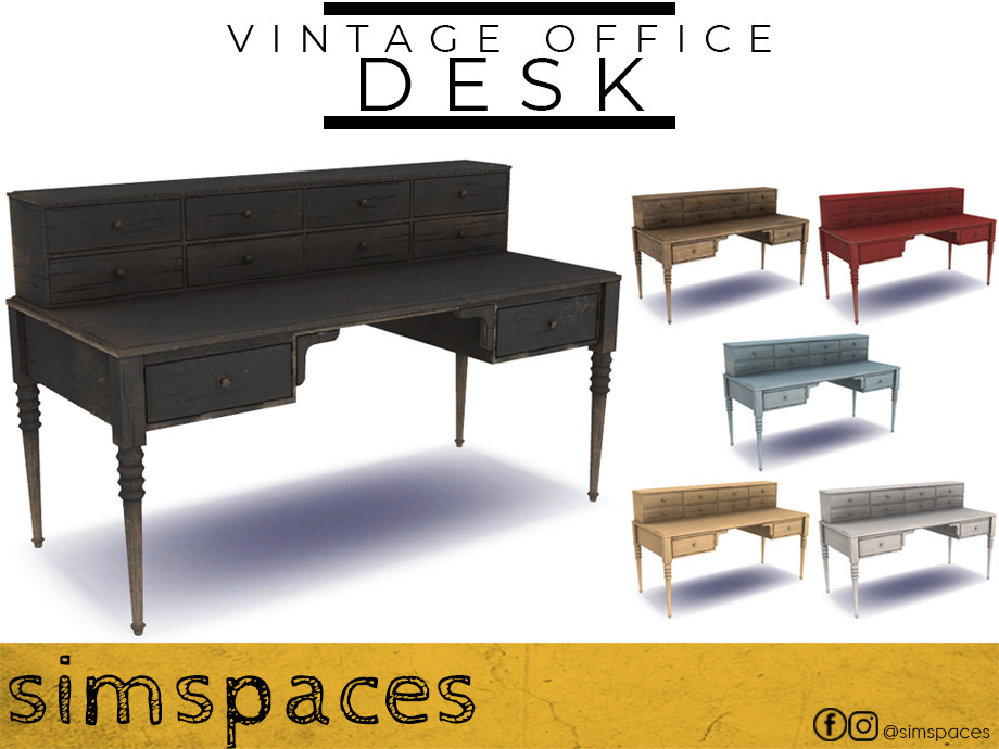 The Sims Resource | Vintage Office - desk