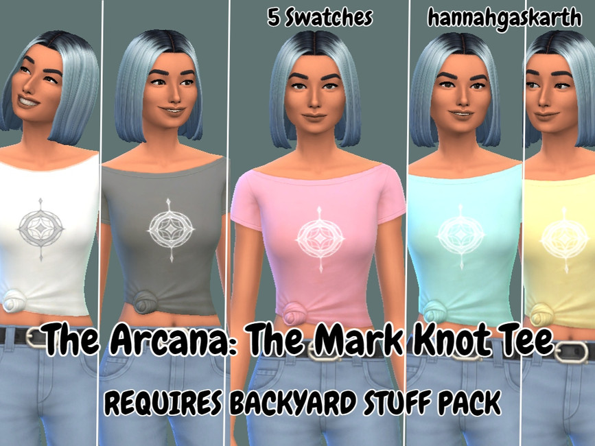 The Sims Resource - The Arcana: The Mark Tied Knot Tee [5 Swatches]