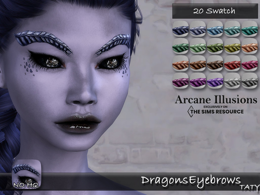 The Sims Resource - ArcaneIllusions_DragonsEyebrows
