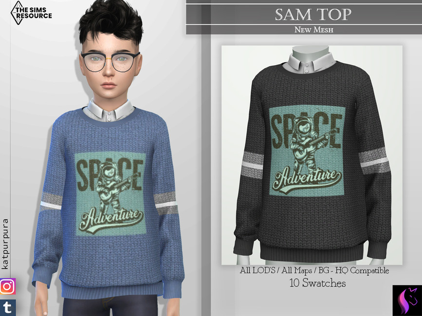 The Sims Resource - Sam Top