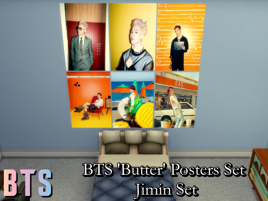 The Sims Resource | BTS 'Butter' Posters Set 5 - REQUIRES MESH