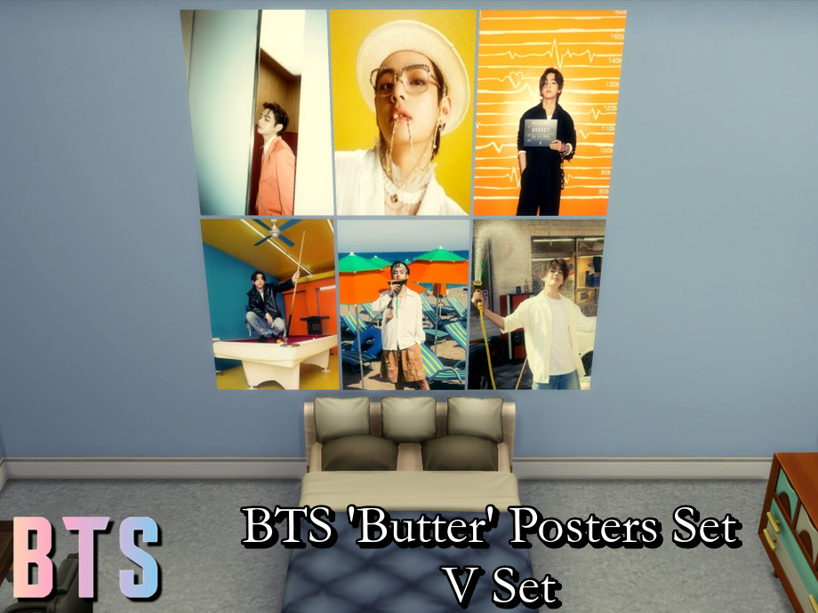 The Sims Resource | BTS 'Butter' Posters Set 6 - REQUIRES MESH