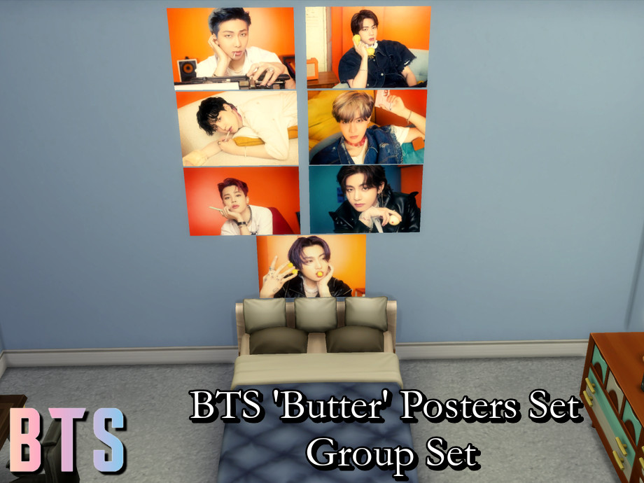 The Sims Resource | BTS 'Butter' Posters Set 9 - REQUIRES MESH
