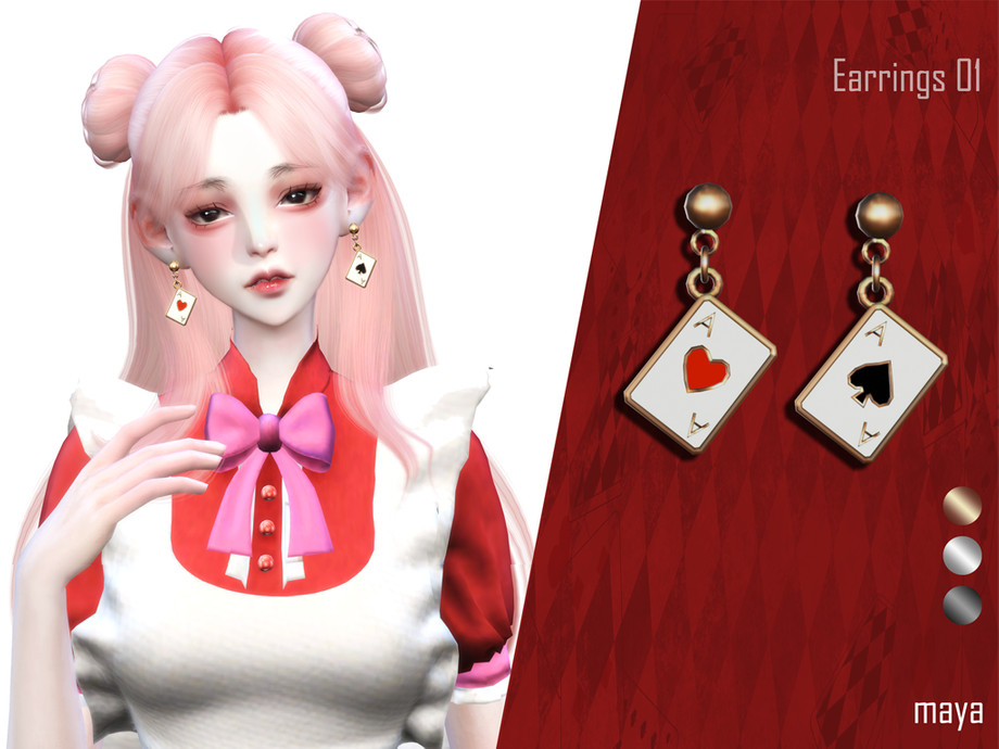 The Sims Resource | maya Alice earrings 01