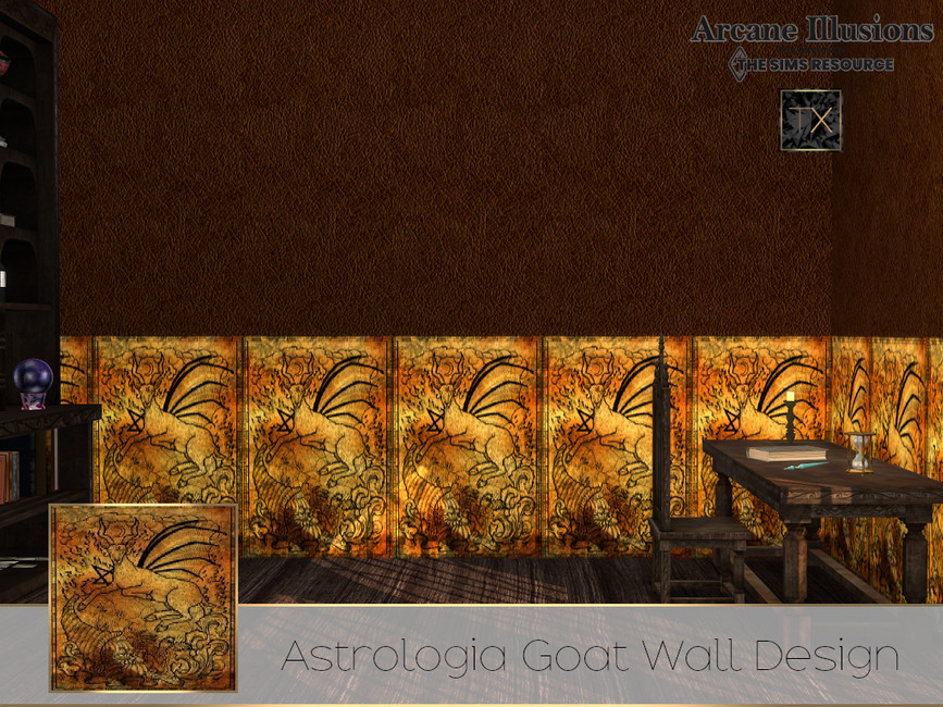 The Sims Resource - Arcane Illusions - Astrologia Goat Wall Design