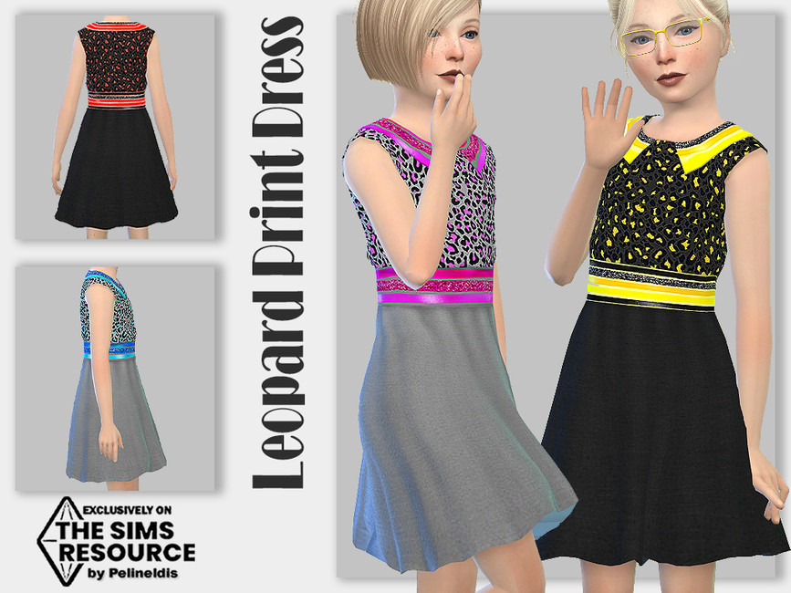 The Sims Resource - Leopard Print Dress