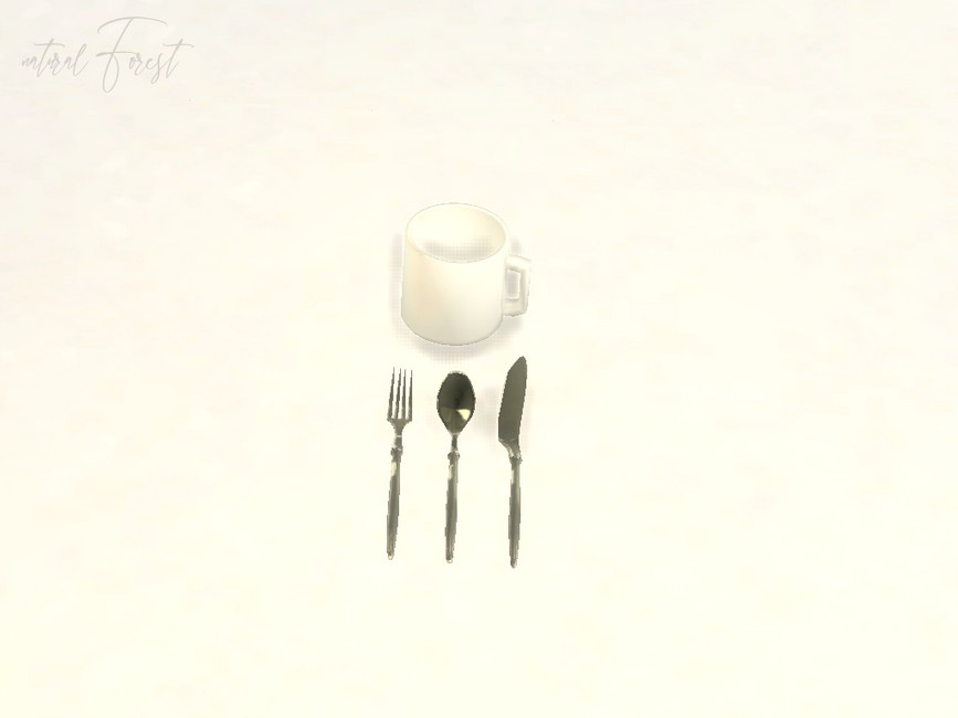 The Sims Resource - Cutlery Set and Mug