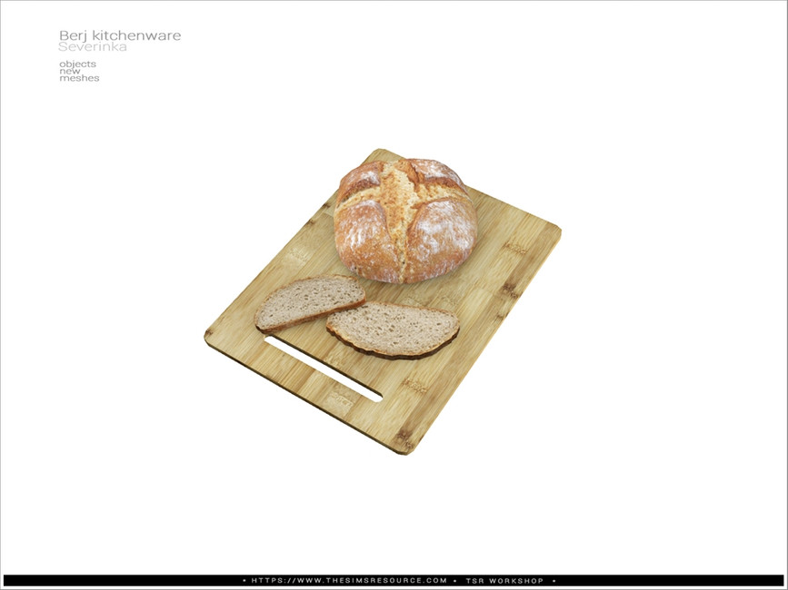 The Sims Resource - Berj kitchenware - tray with bread