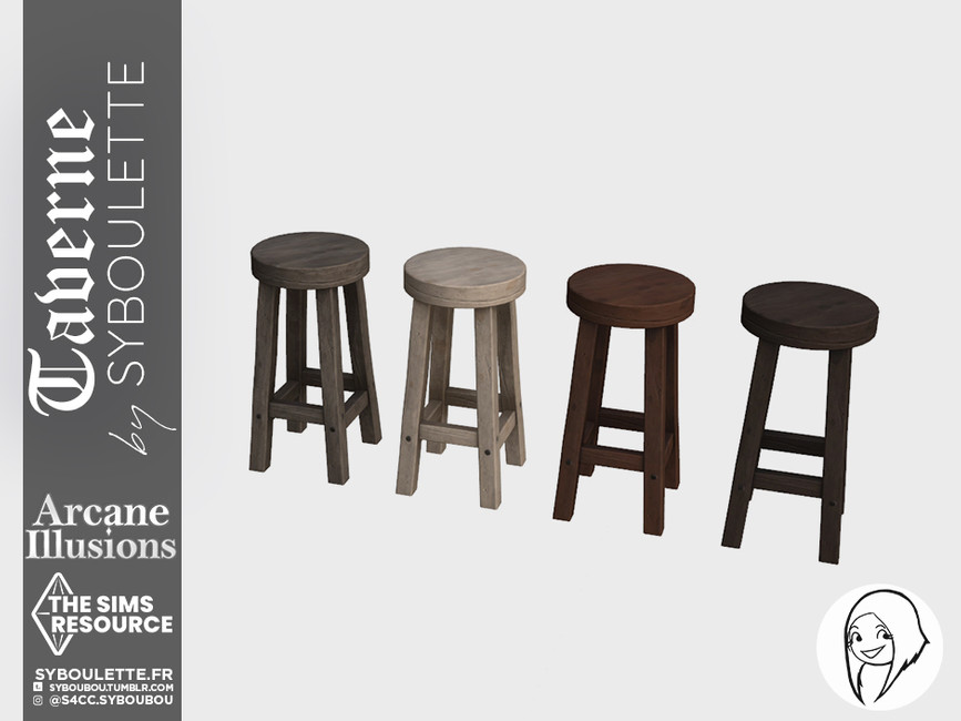The Sims Resource - Arcane Illusions - Taverne Set - Bar stool