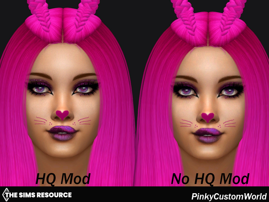 The Sims Resource | Kitty Cat Face V1 Colors (Facepaint)