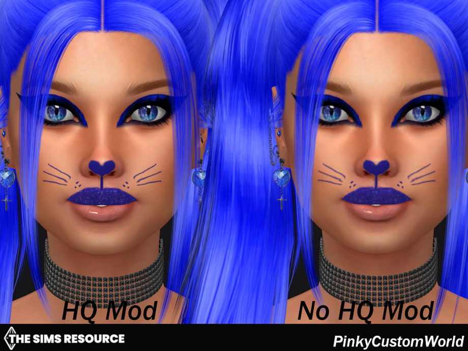 The Sims Resource | Kitty Cat Face V1 Colors (Facepaint)