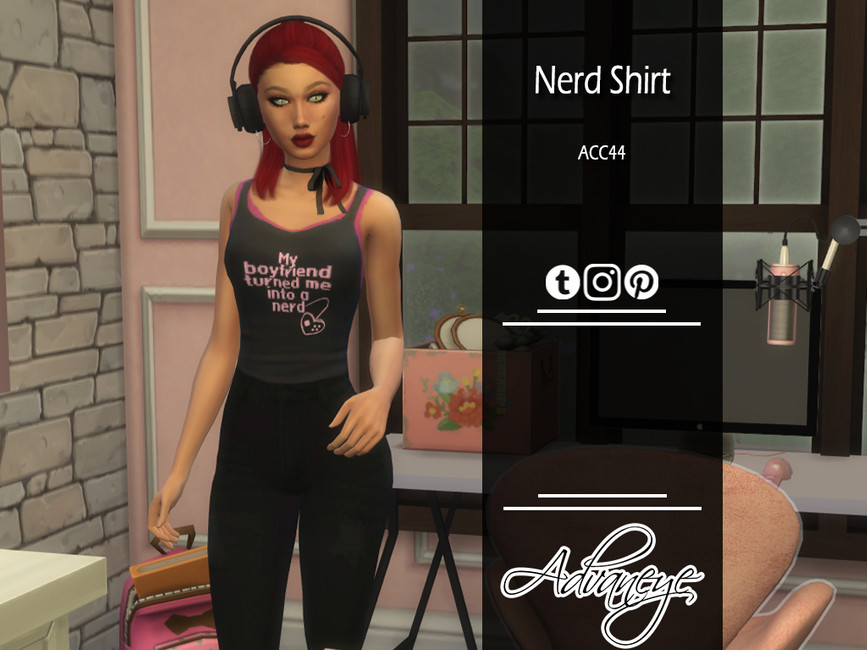 The Sims Resource - ACC44 Nerd Shirt