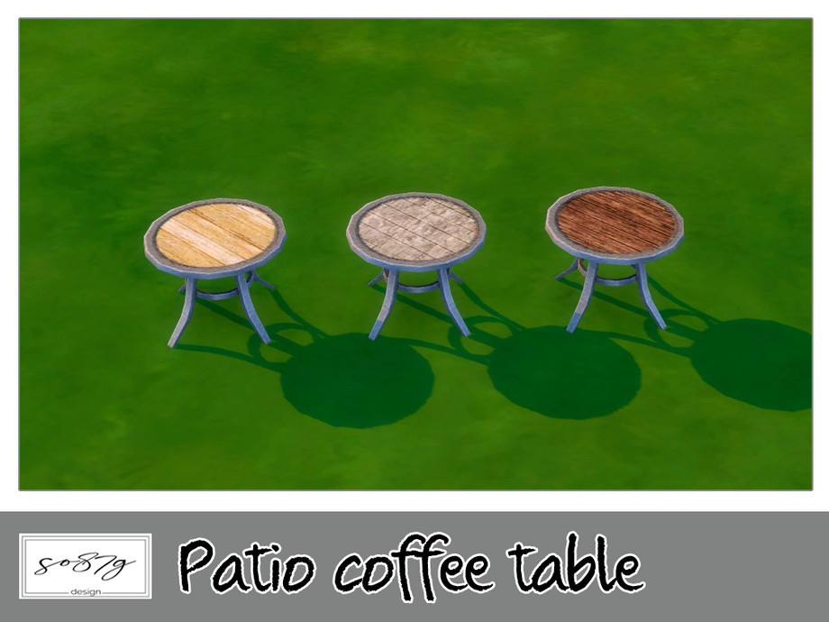 The Sims Resource | Patio Coffee Table